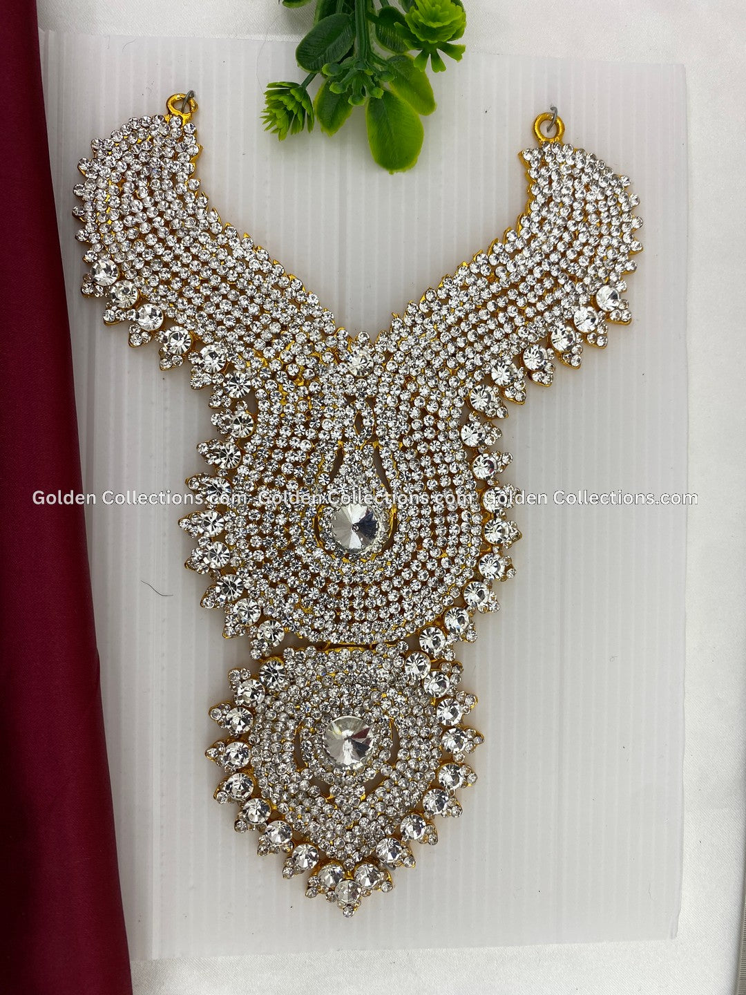 Deity God Goddess Jewellery Short Haram Necklace | Golden Collections