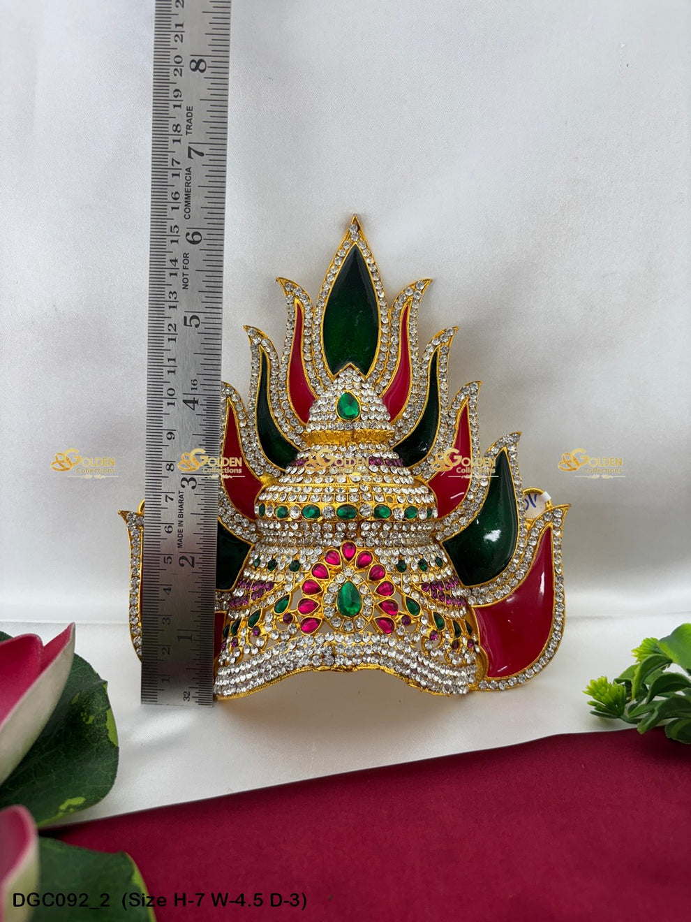 Ornate Crown Mukut for God - GoldenCollections DGC-092 – Golden Collections