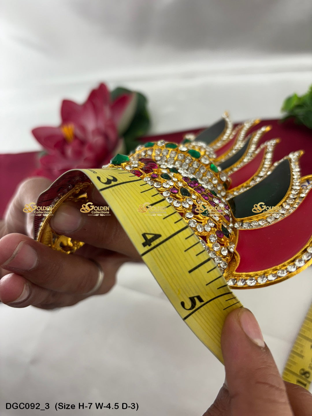 Ornate Crown Mukut for God - GoldenCollections DGC-092 – Golden Collections