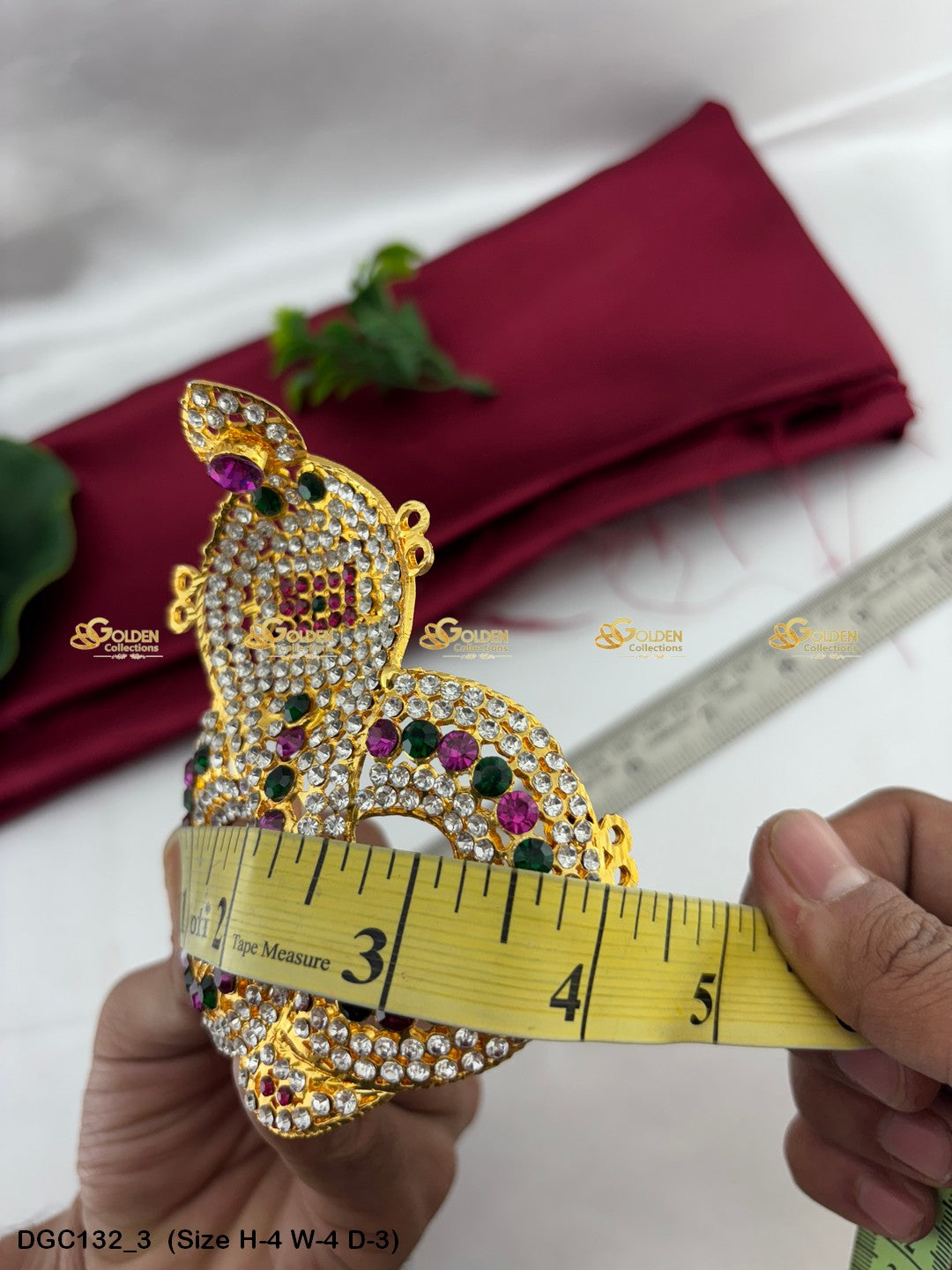 Sacred Jewellery Crown for Goddess Idol - GoldenCollections DGC-132 ...