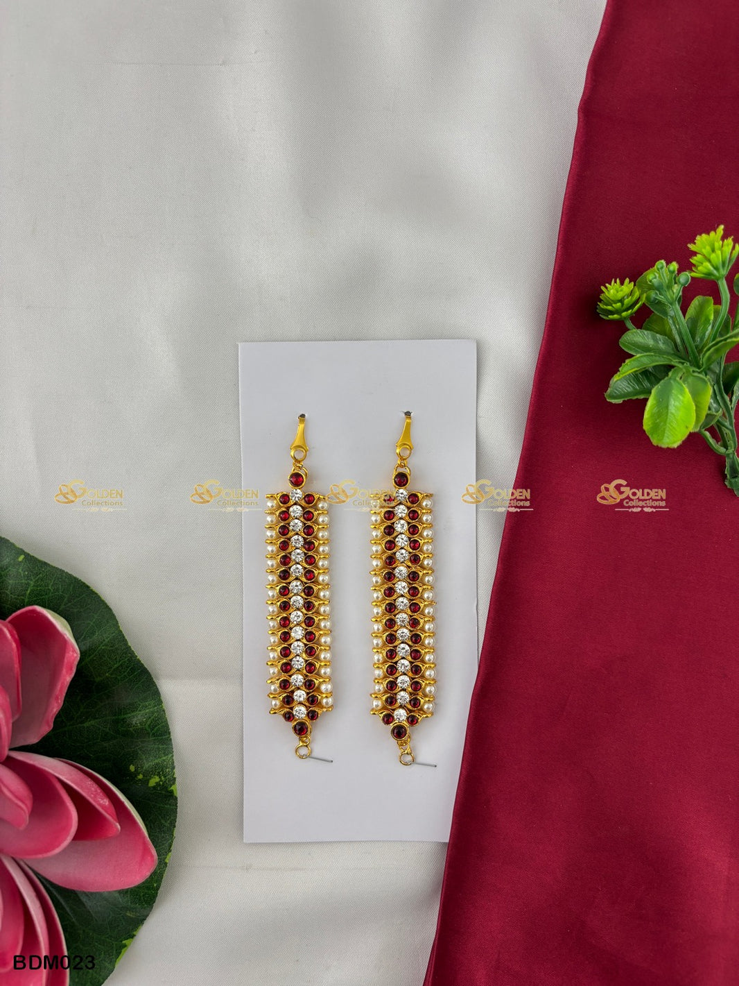 Bharatanatyam Mattal & Matil | Temple Ear Chains – GoldenCollections ...