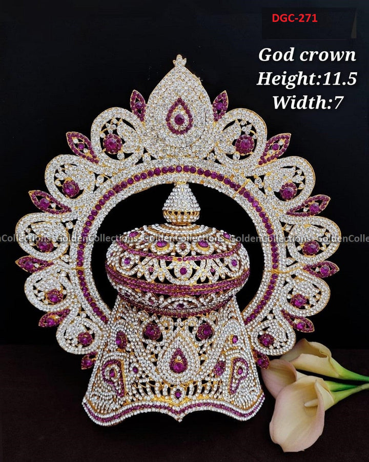 Deity Stone Crowns | Mukut Kireedam by GoldenCollections – Golden ...