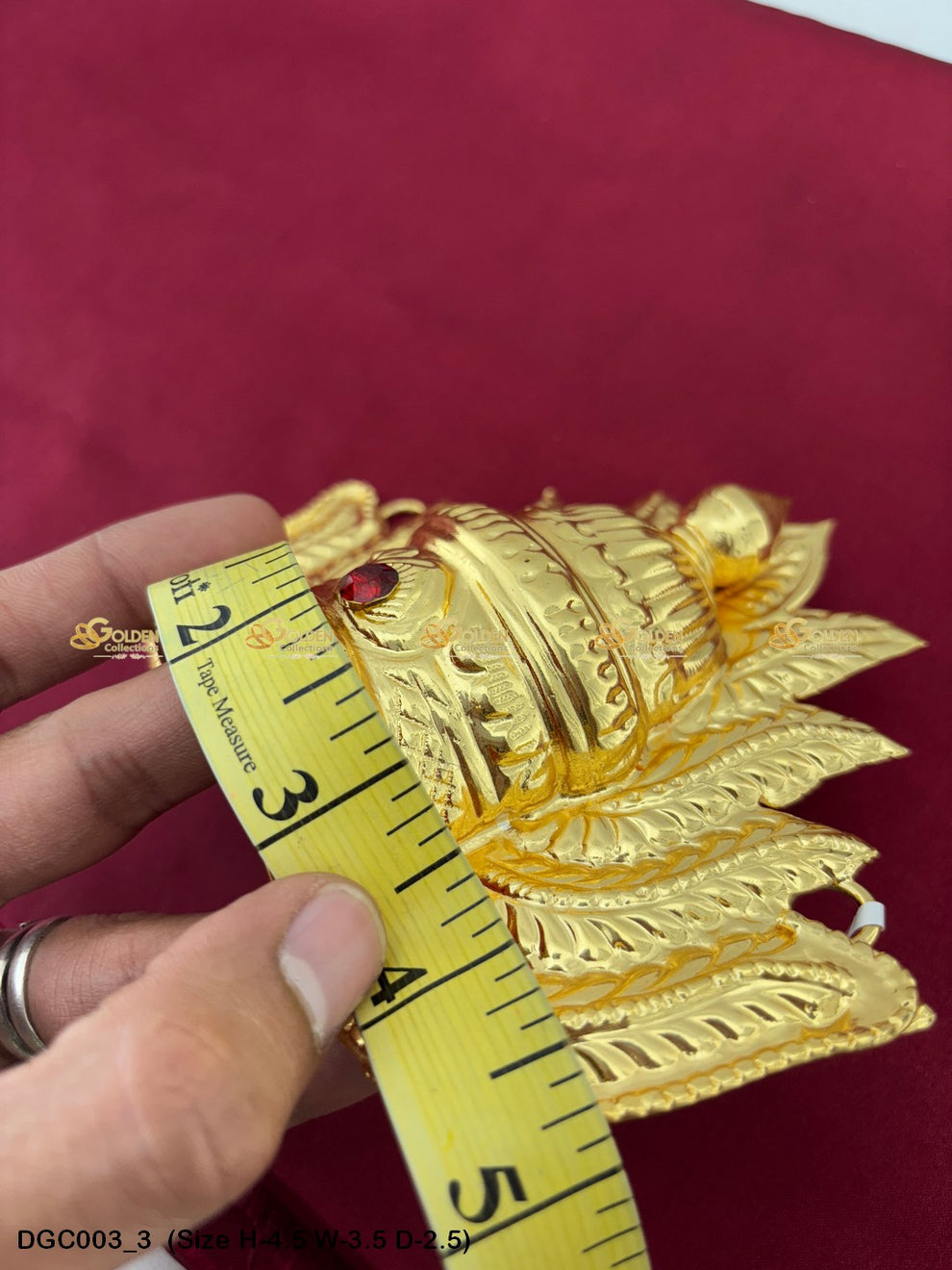 Deity Jwala Gold Plated Crown DGC003 for God Idols – Golden Collections