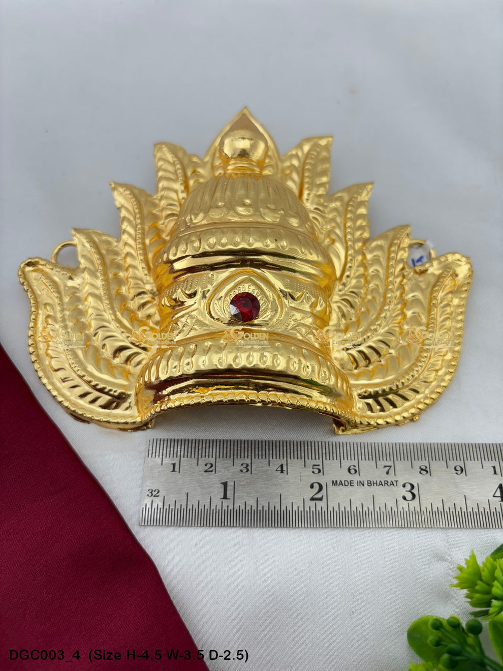 Deity Jwala Gold Plated Crown DGC003 for God Idols – Golden Collections