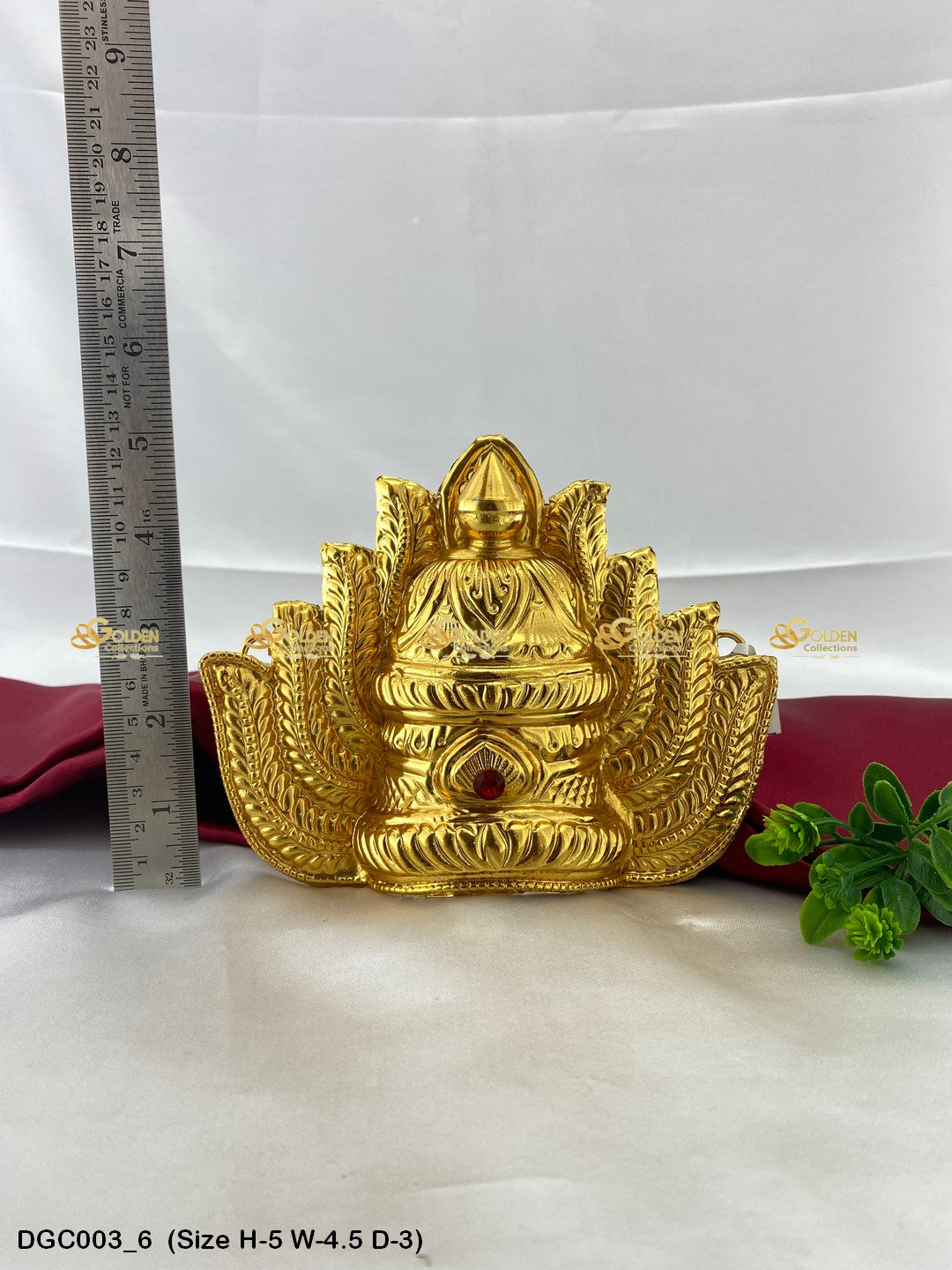 Deity Jwala Gold Plated Crown DGC003 for God Idols – Golden Collections