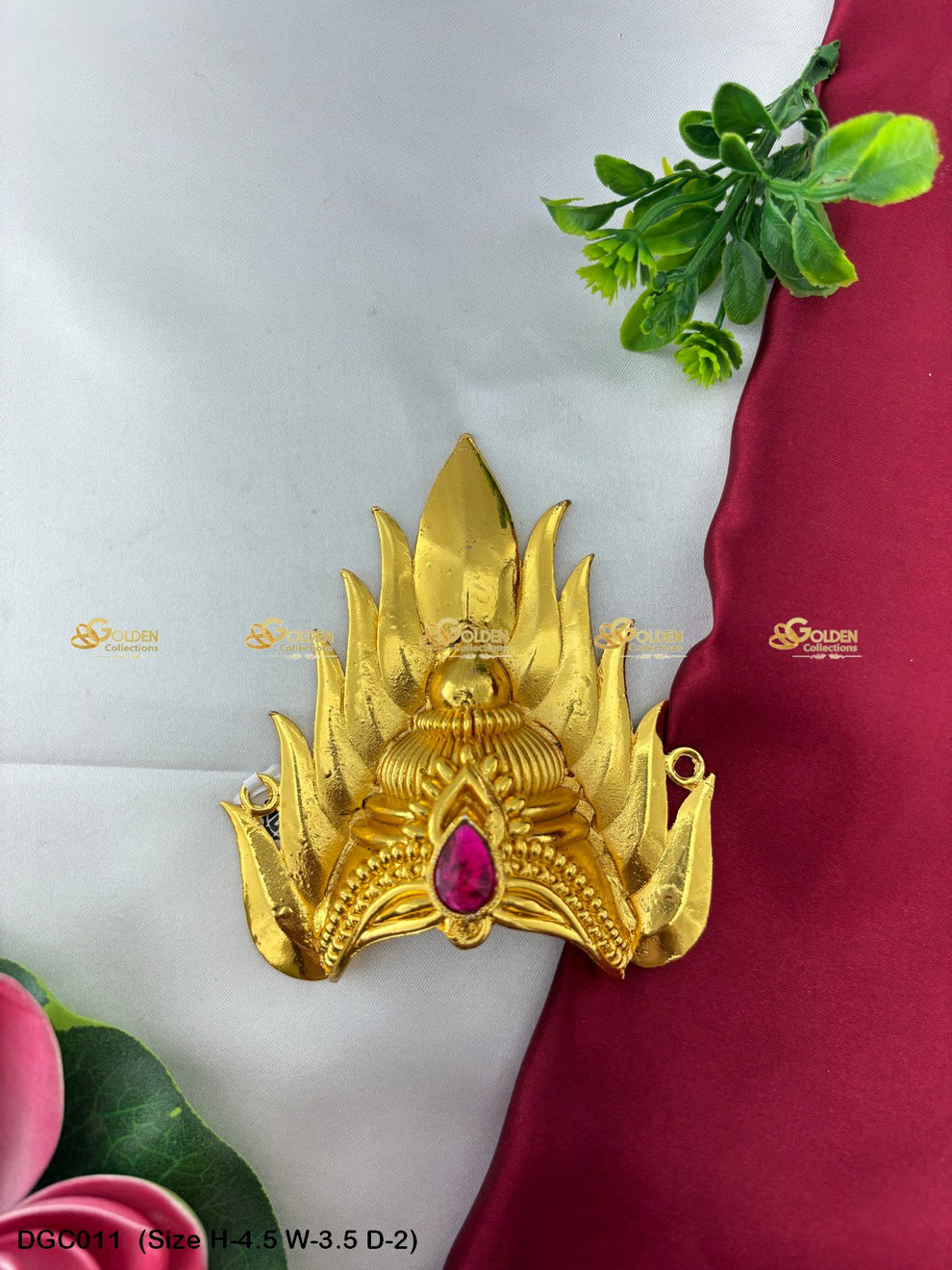 Deity Jwala Gold Plated Crown DGC011 for God Idols – Golden Collections
