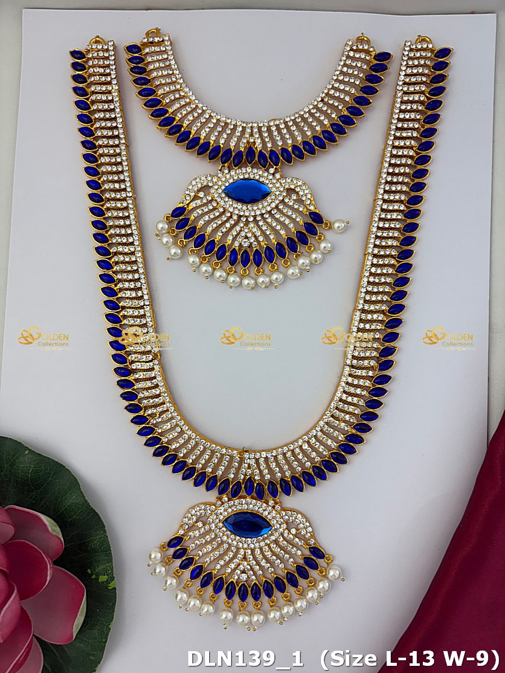 Graceful Divine Long Necklace - Ornate Design DLN-135 – Golden Collections