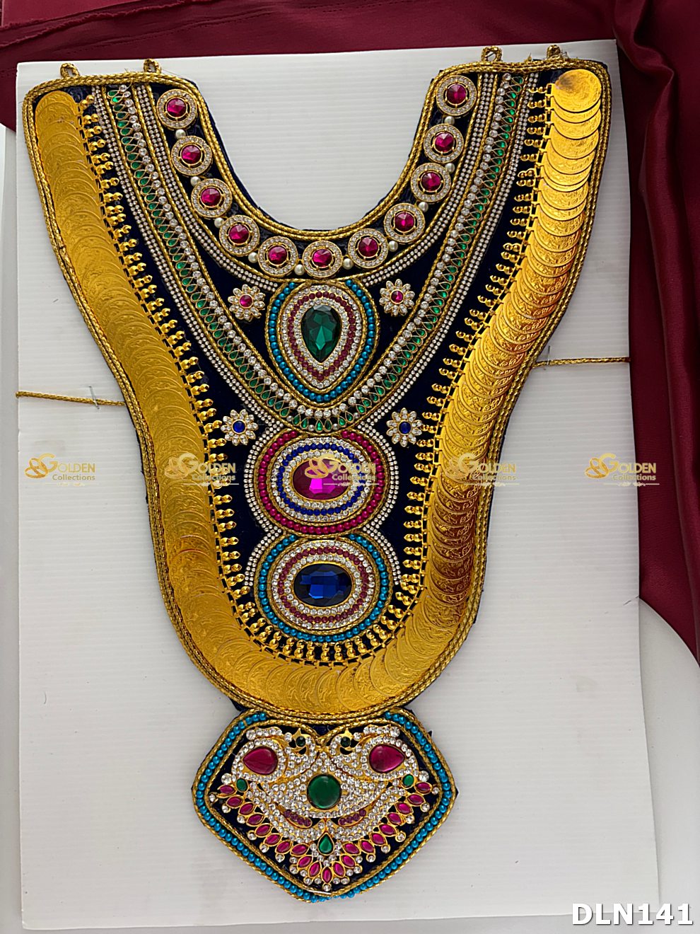 Hindu God Jewellery Ensemble - Stone Necklace DLN-141 – Golden Collections