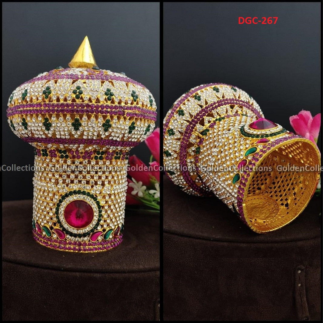 Deity Stone Crowns | Mukut Kireedam by GoldenCollections – Golden ...