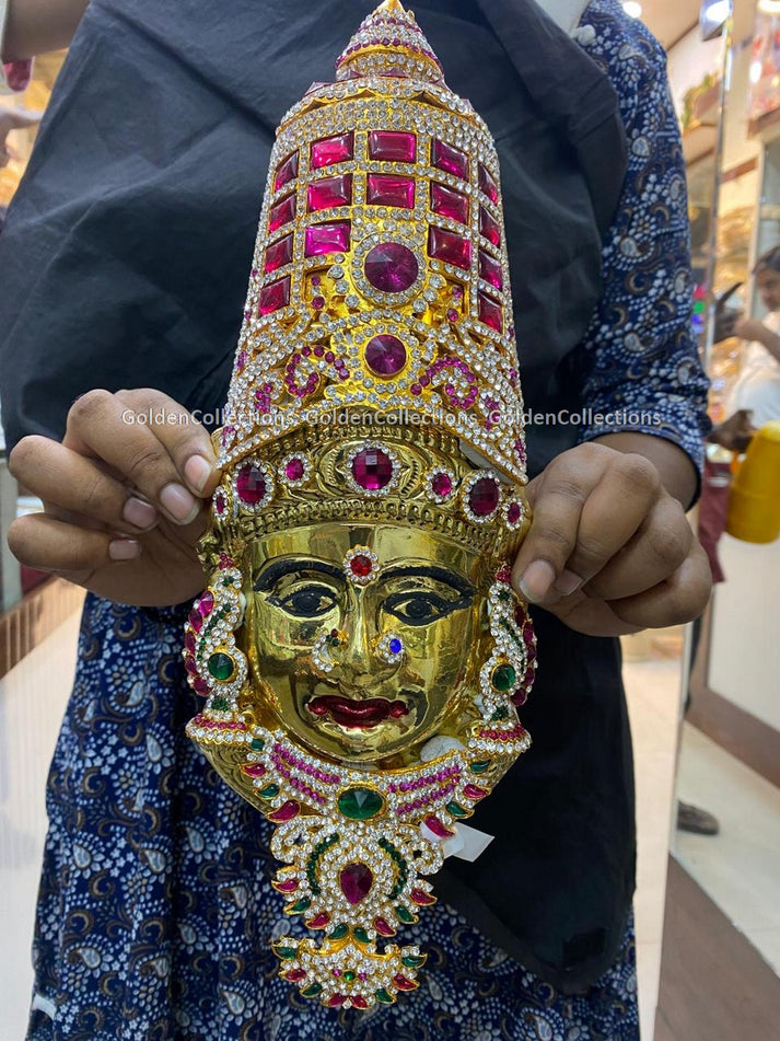 Varalakshmi Amman Face : Stone Decorative Brass Face for pooja VDF-018 ...