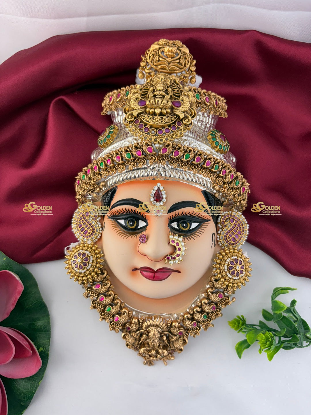 Varalakshmi Amman Face : Stone Decorative Brass Face for pooja VDF-018 ...