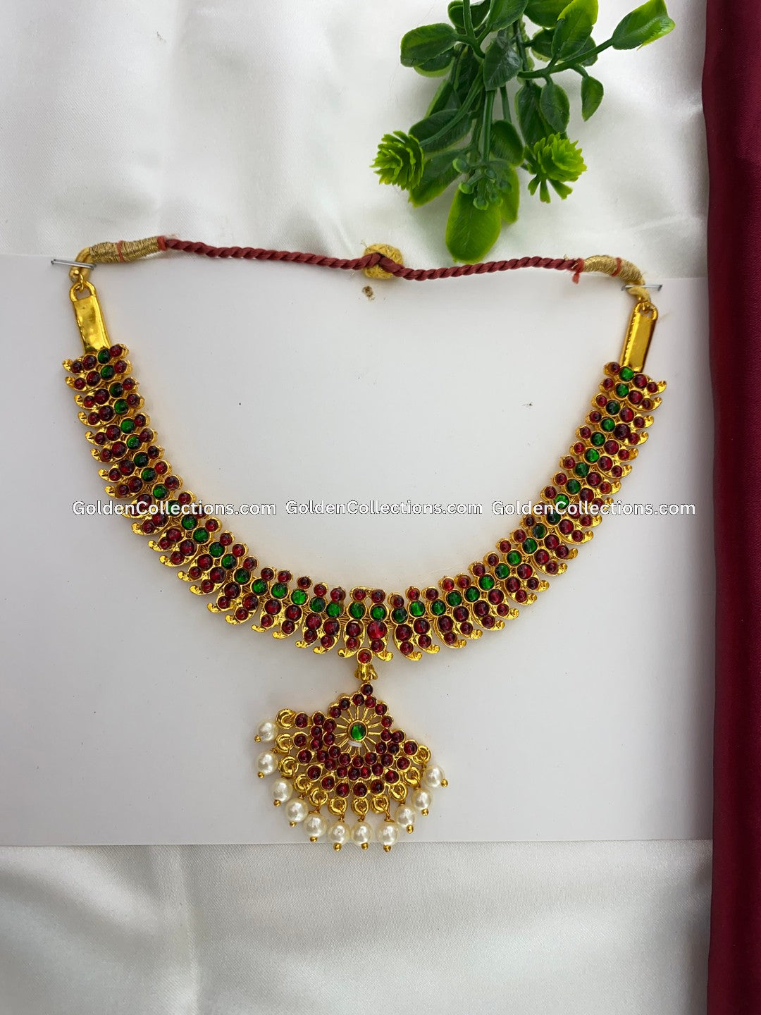Bharatanatyam Short Necklace - Golden Collections